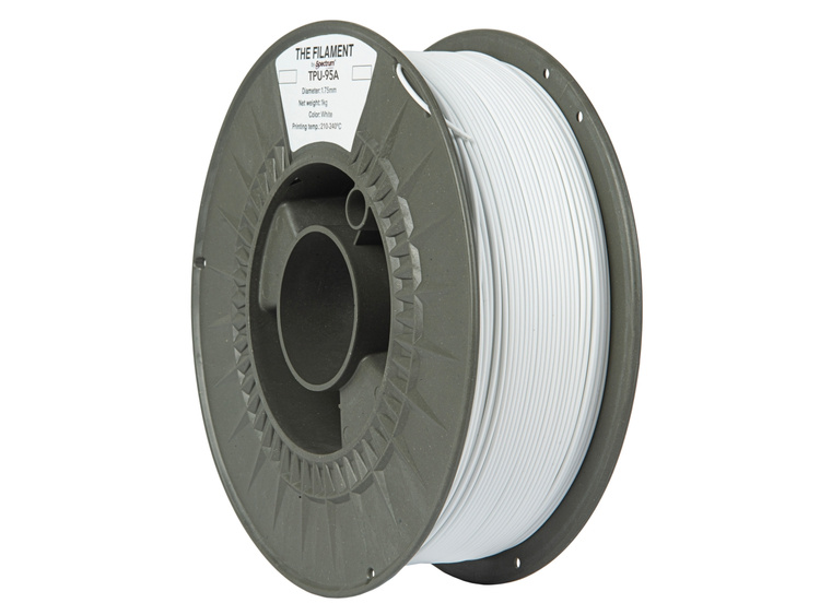 TPU 95A filament bílý 1,75mm 1kg | Flexibilní
