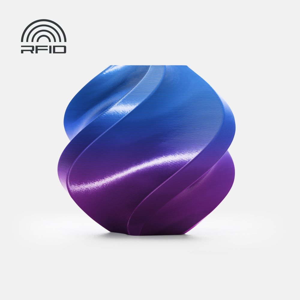 Bambu Lab PLA Silk Dual Color, 1kg with spool | Aurora Purple - Majkl3D