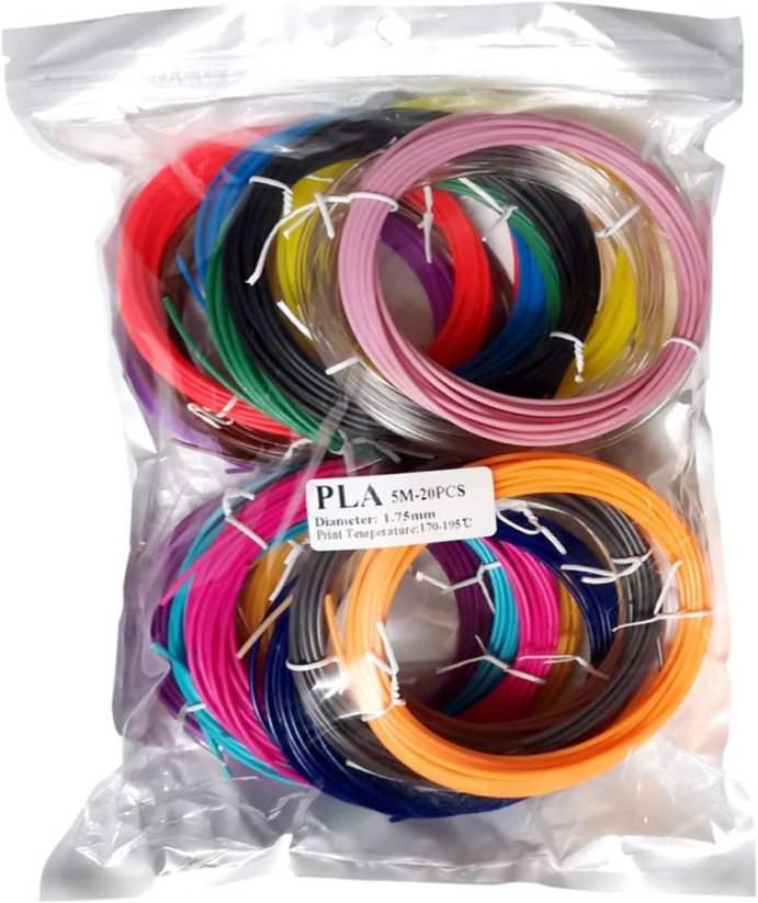 3D Pen Refill Filament – 100 m, 1.75 mm, Color Mix - Majkl3D